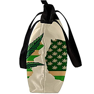 Tote Bag Women Satchel Bag Handbag Stylish Tote Handbag for Women Hobo Bag Fashion Crossbody Bag, Leaves and Flag