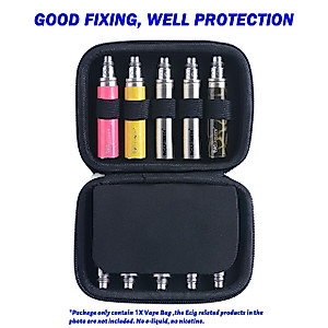 Vape Case, Wolfteeth Smell Proof Case, Vape Holder, Vapor Carrying Case, Vape Pen Holder, Smell Proof Stash Box Travel Storage Bags, Birthday Gifts for Men Friend Black (Empty Case Only)