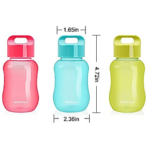 UPSTYLE Mini Plastic Coffee Travel Mugs Water Bottle Sports Water Bottle Cup for Milk, Coffee, Tea, Juice Size 180ml (6oz), Pack of 3
