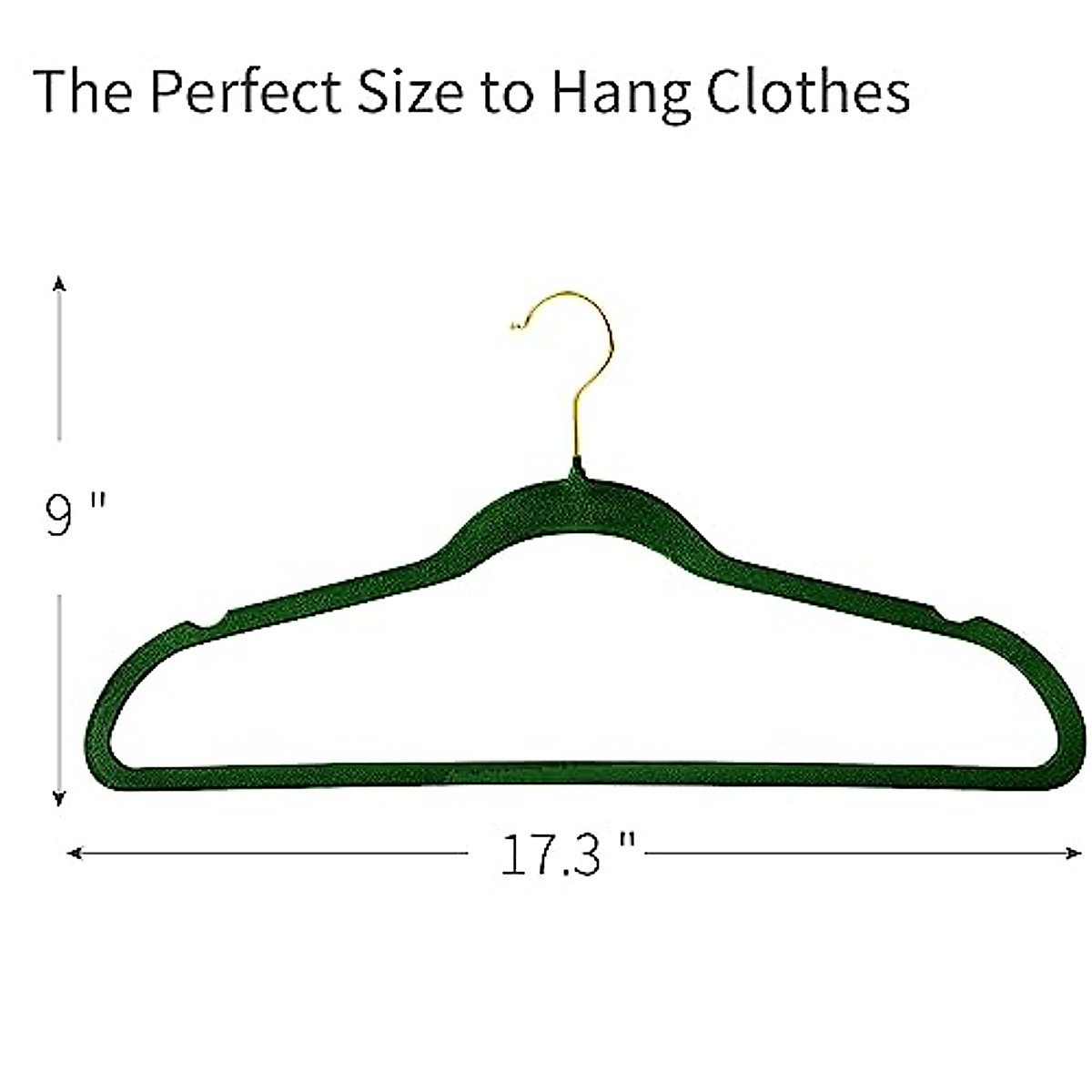 ManGotree Velvet Suit Hangers with 360 Swivel Gold Hook, Non-Slip Coat Hangers, Ultra-Slim Space Saving Hangers, Sturdy & Durable Clothes Hangers, 36 Pack (Green)