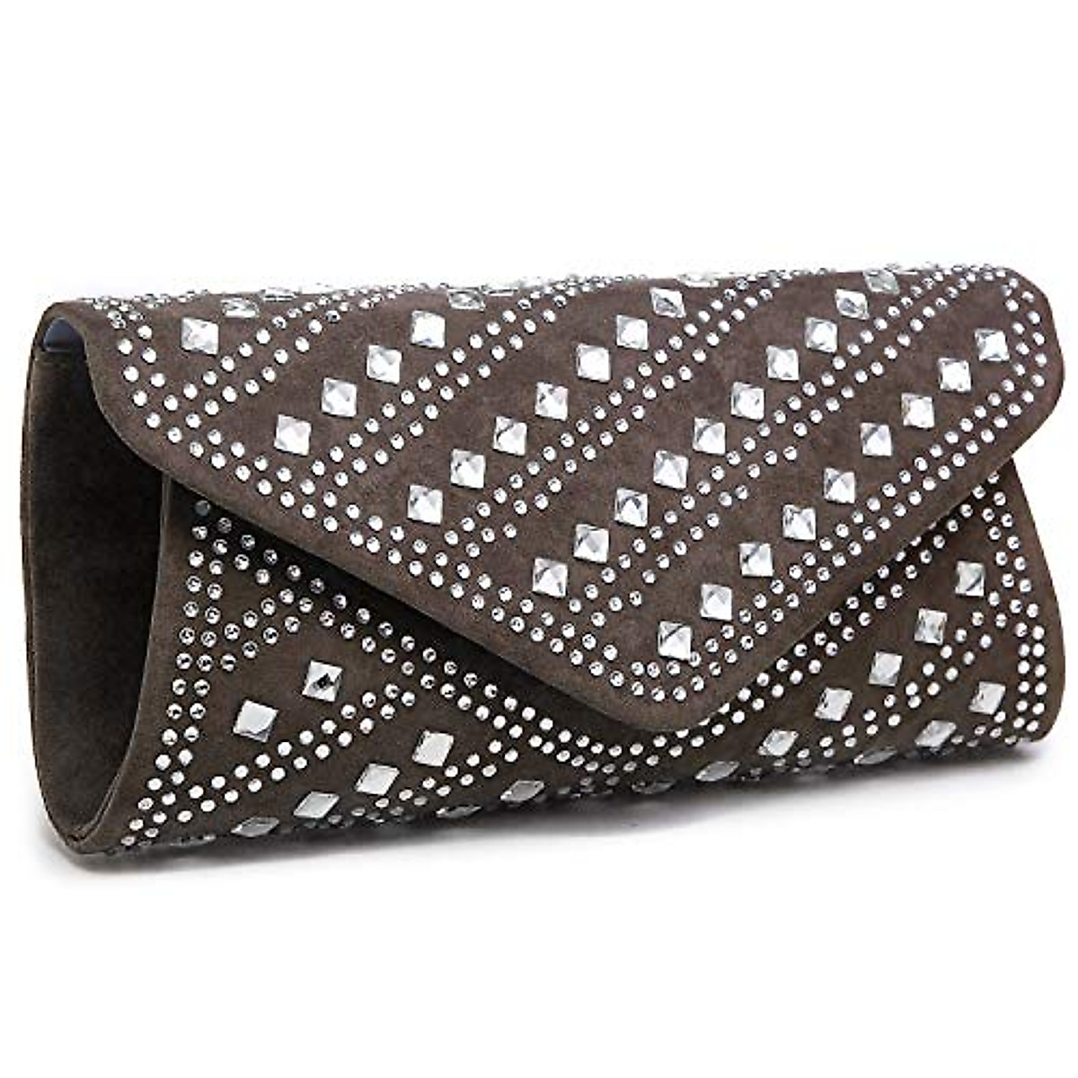 Dasein Rhinestone Evening Bags Glitter Clutch Handbags Studded Envelope Purses for Prom Party Wedding Coffee