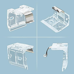 homfanseec 4pcs Cordless Shade Bracket, Mounting Bracket with Metal Clip, Mini Mounting Bracket Clips for 1" (25MM) Pleated Shades Cordless Blinds Headrail & Cordless Honeycomb Cellular(as Shown)