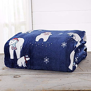 Great Bay Home Luxuriously Soft Velvet Plush, King Holiday Throw Blanket | Christmas Throw for Sofa and Bed | Cozy and Warm Plush Throw Blanket | Holiday Blankets and Throws