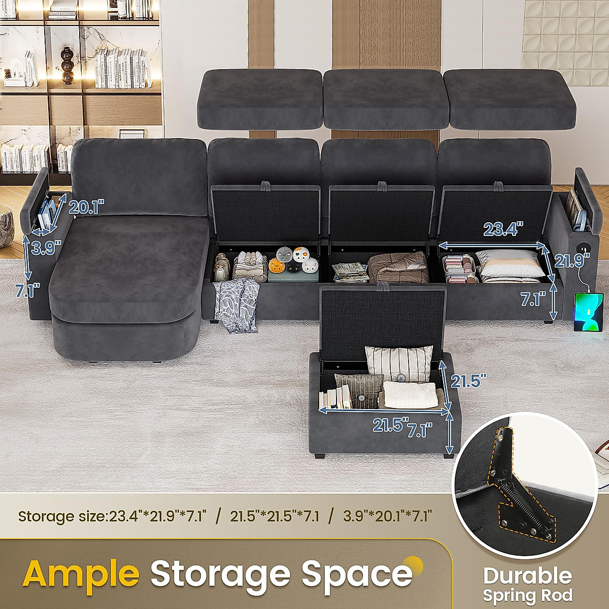 Sectional Couch for Living Room Furniture Set