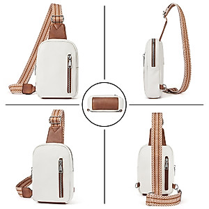 CLUCI Small Sling Bag for Women 2024 Vegan Leather Crossbody Chest Bags Trendy, Women's Fanny Pack