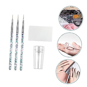 FRCOLOR 1 Set Nail Brush Seal Para Uñas Acrilicas Nail Accessories Nail Tech Accessories Nail Art Painting Brushes Nail Art Pen Manicure Art Pen Nail Painting Pen Nail Scraper Care