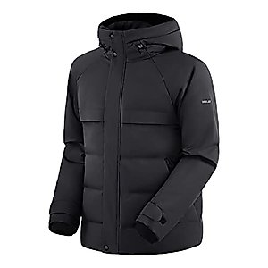 Orolay Men's Down Jacket with Adjustable Hood Black XX-Large