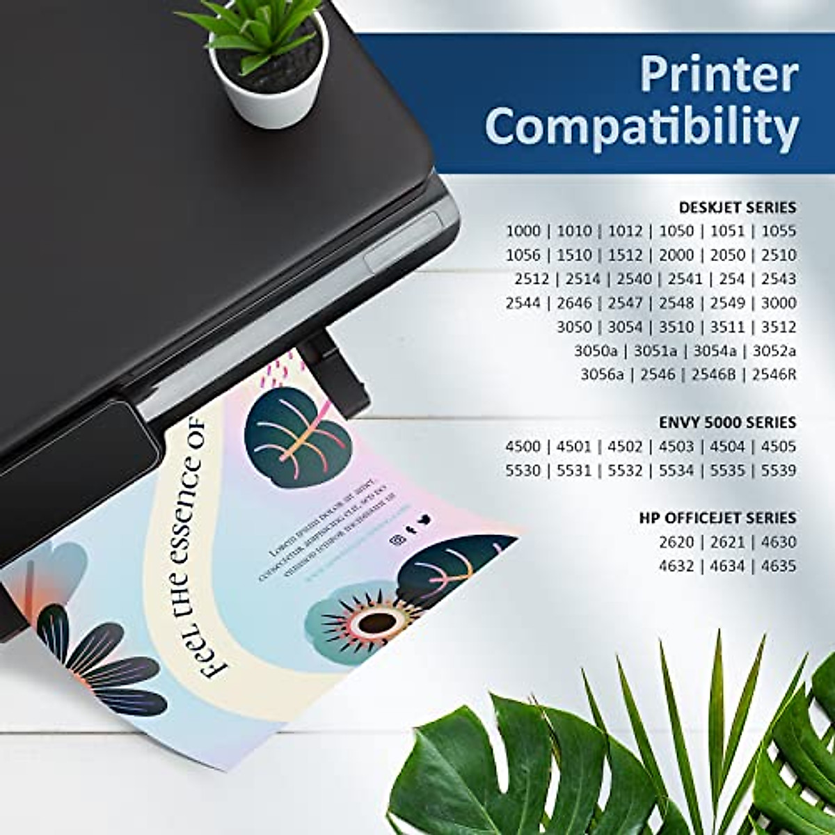 Smart Printink 61XL Ink Cartridge Replacement for HP 61 XL (Black & Tri-Color) High-Yield Ink Compatible:Envy 4500 &500 Series, Deskjet 1000 1056 1510 1512 1010 1055, OfficeJet 2620 4630 4632 4634