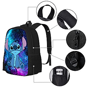 Kunwioz Cartoon Backpack 17 Inch Casual Lightweight Multifunction Backpacks Sports Travel Daypack