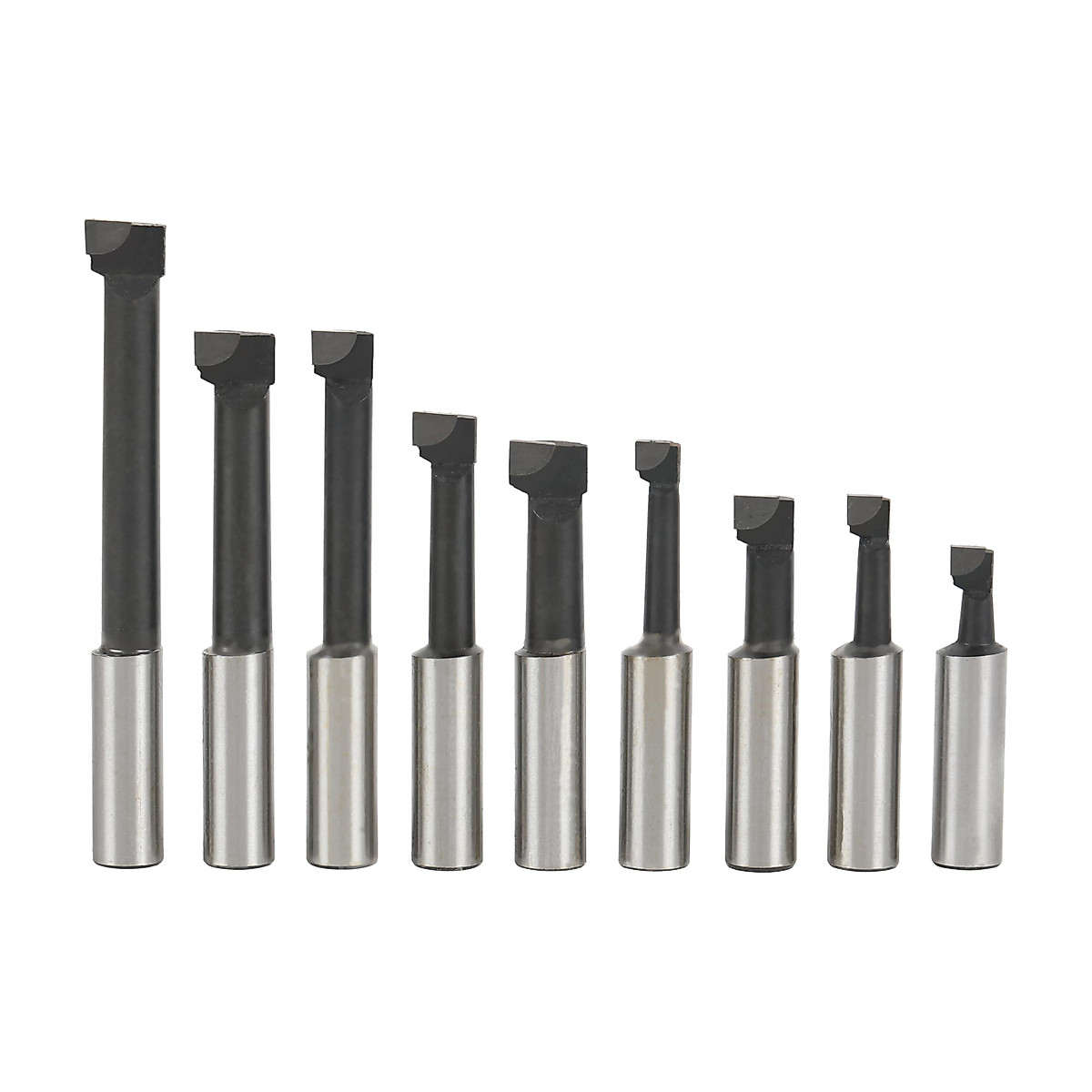 HFS(R) R8 Shank Boring Set 2" Boring Head 1/2" Carbide Boring Bar Set 9pcs for Milling