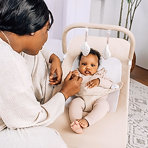 Baby Delight Alpine Deluxe Portable Bouncer, Infant, 0-6 Months, 100% GOTS Certified Cotton Fabrics, Organic Oat