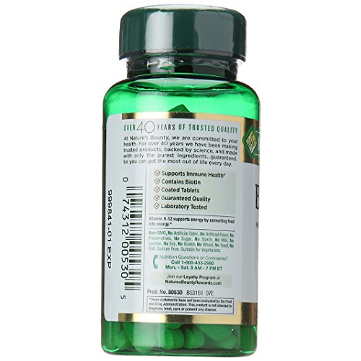 Nature's Bounty Vitamin B-Complex, Time Released Supplement with Folic Acid Plus Vitamin C, Supports Energy Metabolism and Nervous System Health, 125 Count