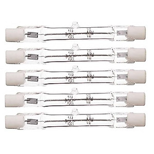 CTKcom 150-Watt 3.1-Inch T3 Halogen Light Bulbs(5 Pack) - J Type 78mm Double Ended 120 Volts 150 Watt T3 Halogen Bulb R7S Double Ended Filament Flood Lights Quartz Tube Lamps,5 Pack