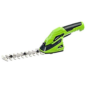 Earthwise Cordless Rechargeable 2-in-1 Shrub Shear and Hedge Trimmer Combo