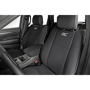 Rough Country Neoprene Seat Covers for 2011-2022 Jeep Grand Cherokee - 91046,Black, Front | Rear