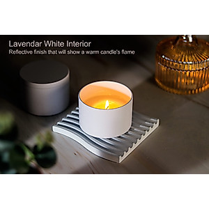 Aroparc White Candle Tins - 8oz, 24 Piece, Straight Sided Bulk Candle Containers for Candle Making Supplies