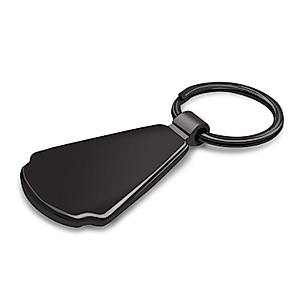 iPick Image Compatible with Honda CR-V Real Black Carbon Fiber Gunmetal Black Metal Teardrop Key Chain
