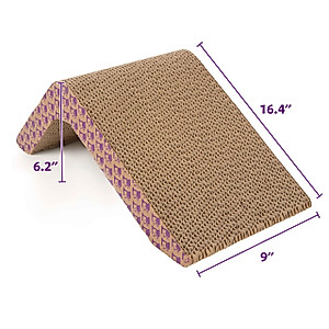 SmartyKat Scratch Ladder Angled Corrugated Cat Scratcher, Catnip Infusion Technology - Brown, One Size