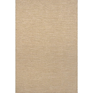 nuLOOM Alessi Solid Farmhouse Cotton Area Rug, 8x10, Beige
