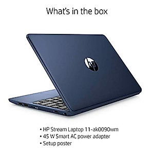 HP 2020 Stream 11.6 inch Laptop Computer Intel Celeron N4020 Upto 2.8 GHz, 4GB RAM, 32GB eMMC Storage, Windows 10 Home, 13Hr Battery Life, Office 365 1Year, (Royal Blue)