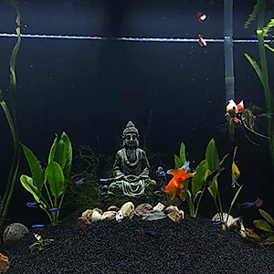 SLOCME Aquarium Buddha Statue Decorations - Aquarium Decor Ornament Fish Tank Buddha Statue Decoration