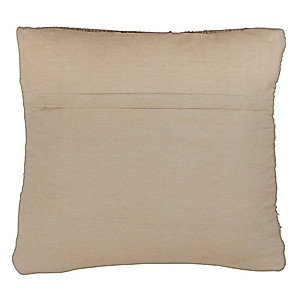 SARO LIFESTYLE Chindi Collection Down-Filled Jute Throw Pillow, 18", Natural
