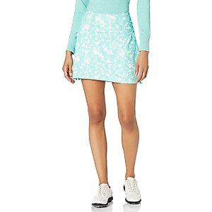 adidas Golf Women's Ultimate365 Primegreen Golf Skort, White/Green, Extra Large