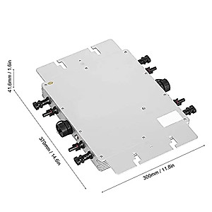 WVC-2400 MPPT Solar Grid Tie Micro Inverter 4 x 750W 22‑60V Input 85V‑263V Output WiFi Solar Microinverter Aluminum Alloy Solar Inverter Power Converter APP Monitoring