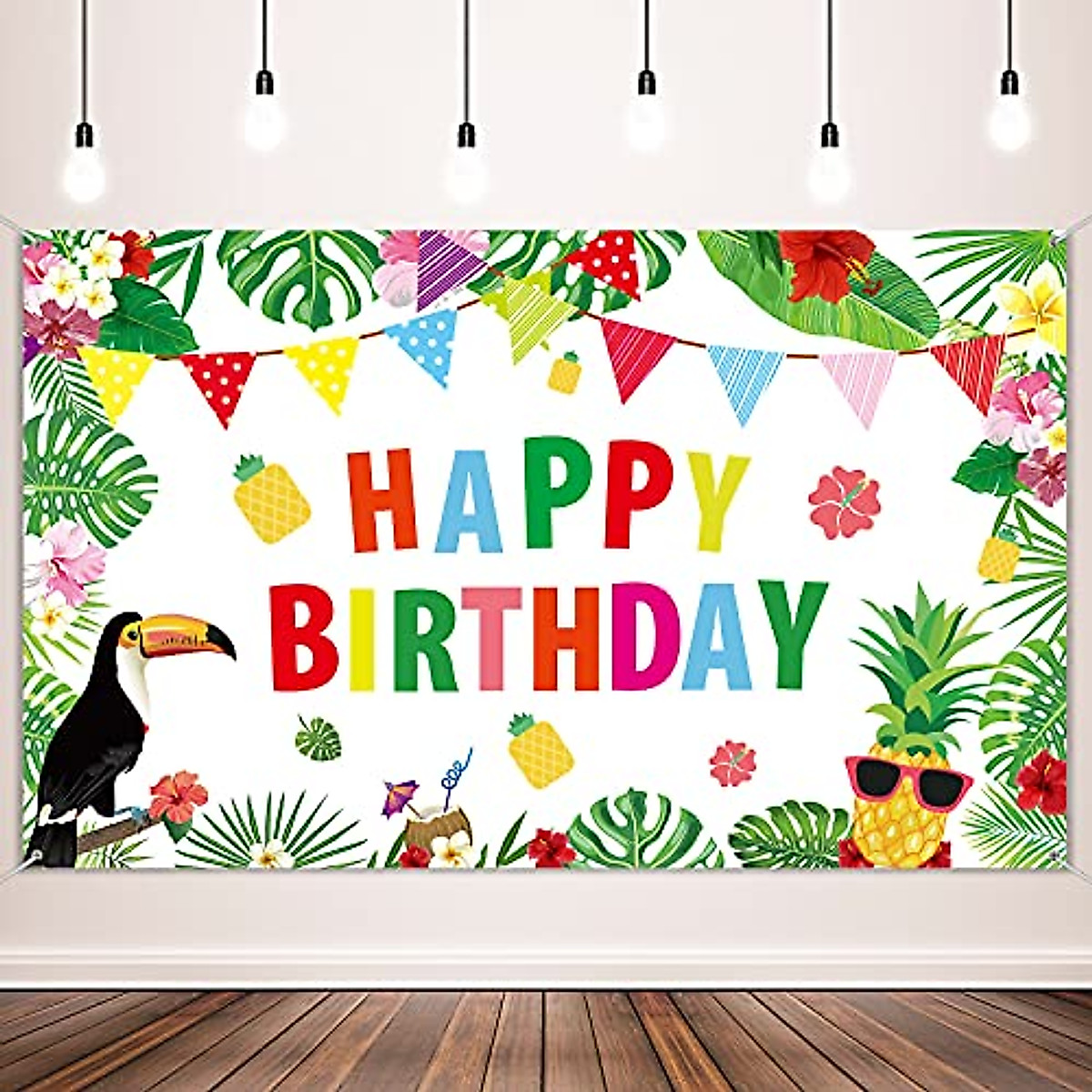 Hawaiian Luau Birthday Party Decorations Supplies Hawaiian Party Backdrop Luau Party Background Tropical Hawaiian Jungle Theme Flamingo Pineapple Party Banner Summer Beach Pool Photography Background