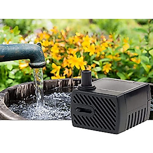 Little Giant PES-40-PW 115-Volt, 45 GPH Magnetic Drive Fountain Pump with 6-Ft. Cord, Black, 566713