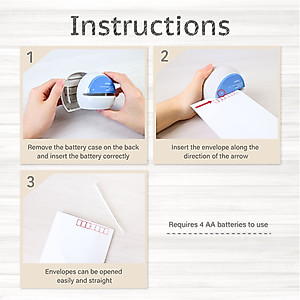 Electric letter opener, Letter openers envelope, Envelope opener, Blue Asmix LO80B (Japan import)