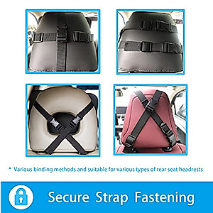 Moyu Home Baby Car Mirror, Infant Rear Facing Car Seat Mirror with Light,Child Shatterproof Observation Mirror,Crystal Clear View with 360° Pivot, Black