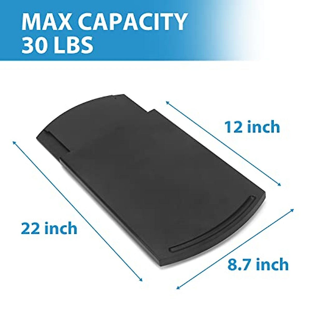 1PCS Coffee Maker Trays, Kitchen Caddy Sliding Coffee Tray Mat, 12'' Under Cabinet Appliance Coffee Maker Toaster Countertop Storage Moving Slider with Smooth Rolling Wheels