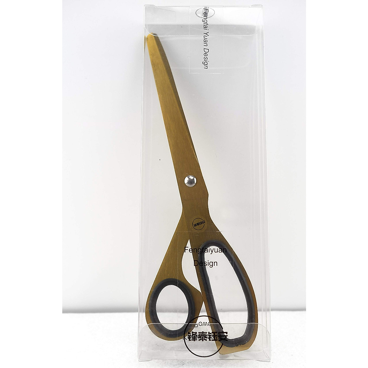 Fengtaiyuan J01 Scissors, 8in Gold, Stainless Steel, offices, households, DIY, embroidery, Dressmaking (J01)