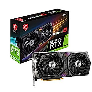 MSI Gaming GeForce RTX 3060 Ti LHR 8GB GDRR6 256-Bit HDMI/DP Nvlink Torx Fan 4 RGB Ampere Architecture OC Graphics Card (RTX 3060 Ti Gaming X 8G LHR) (Renewed)