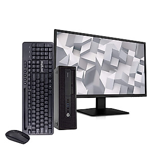 HP EliteDesk 800G2 Desktop Computer PC, Intel Quad-Core i5, 512GB SSD Storage, 16GB DDR4 RAM, Windows 10 Pro, DVD, WiFi, New 24in Monitor, Wireless Keyboard and Mouse (Renewed)