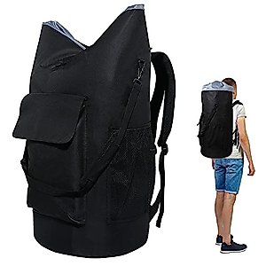 SYGY Laundry Bag Backpack, 115L Extra Backpack Laundry Bag for College Students , Durable Oxford Cloth Dorm Laundry Bags for Apartment, Camping, Travel, Dorm Room Essentials
