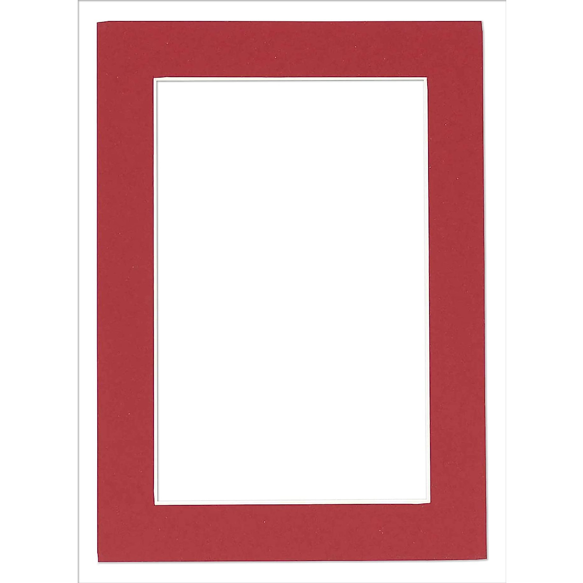 11x14 Mat for 8.5x11 Photo - Precut Deep Red Picture Matboard for Frames Measuring 11 x 14 Inches - Bevel Cut Matte to Display Art 8.5 x 11 Inches - Acid Free ONE MAT with Backing Board & Clear Bag