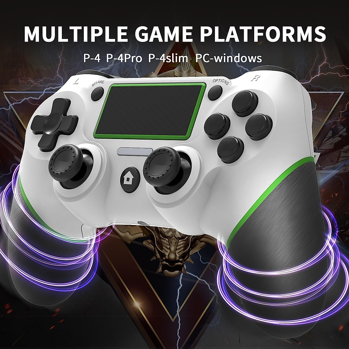 MSXGSYYDS Wireless Controller for PS4, Remote Controllers Compatible with Playstation 4/Slim/Pro,Wireless Gaming Pro Controller with Dual Vibration/6-Axis Motion/3.5mm Audio Jack【Upgraded】