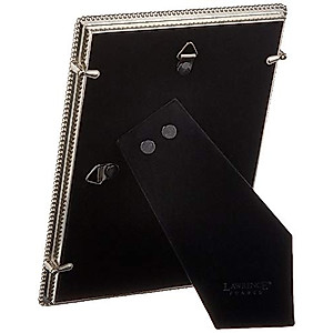 Lawrence Frames Metal Picture Frame with Delicate Outer Border of Beads, 5 by 7-Inch, Silver