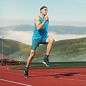 Novetec Ankle Brace for Men & Women Adjustable Compression Ankle Support Ankle Sleeve for Plantar Fasciitis, Achilles Tendon, Sprained Ankle, Stabilize Ligaments, Sports Protection (Black, Medium)