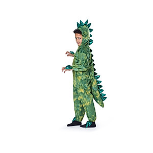 Dress Up America T-Rex Costume for Kids - Dinosaur Costume for Boys and Girls - Green Dino Jumpsuit (Small)