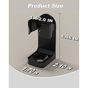 POANES Adjustable Electric Shaver Holder Wall Mount, 2-Pack Nailless Glue Razor Holder, Electric Toothbrush Holder, White Bathroom Shower Electric Shaver Holder