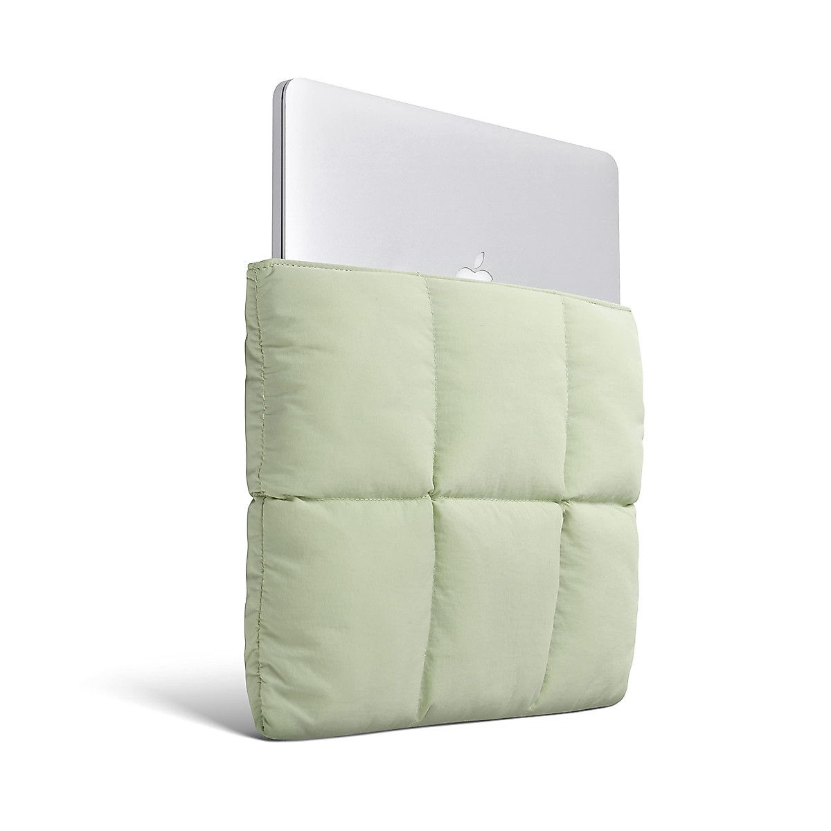 Comfyable Puffy Laptop Sleeve 13 Inch 14 Inch, Quilted Puffer Laptop Carrying Case, Pillow Case Compatible with MacBook Air M4 2025 M3 M2 M1, MacBook Pro M4 Pro/Max, Sage