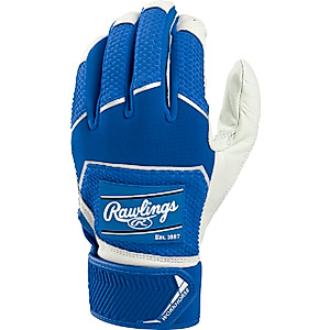 Rawlings | WORKHORSE Baseball Batting Gloves | Youth Large | Royal