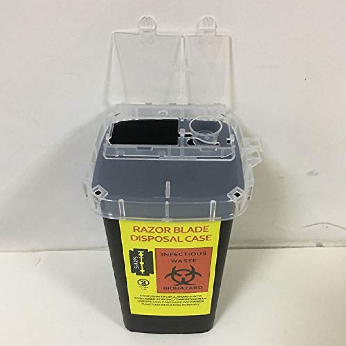 YHCWJZP Kitchen Gallon Trash Garbage Bin Wastebasket,Barbershop Disposable Blade Tattoo Needles Square Waste Storage Box Container - Red