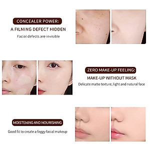 Mushroom Head Air Cushion CC Cream,BB Cream,Foundation Full Coverage Foundation, Moisturizing CC Foundation Concealer Makeup, Long Lasting Matte Cushion Foundation （Natural）