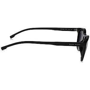 BOSS by Hugo Boss Men's 0922/S Polarized Oval Sunglasses, Black, 51 mm