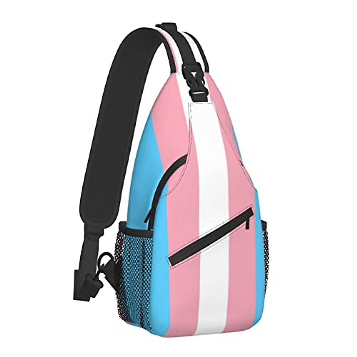 Transgender Flag Sling Backpack Crossbody Chest Bag Daypack for Hiking Travel