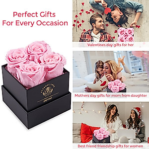 Impouo Flowers for Delivery Prime - Roses in a Box - Fresh Flowers - Forever Rose - Birthday Gifts for Women - Preserved Roses, Gifts for Mom/Girlfriend/Wife/Grandma